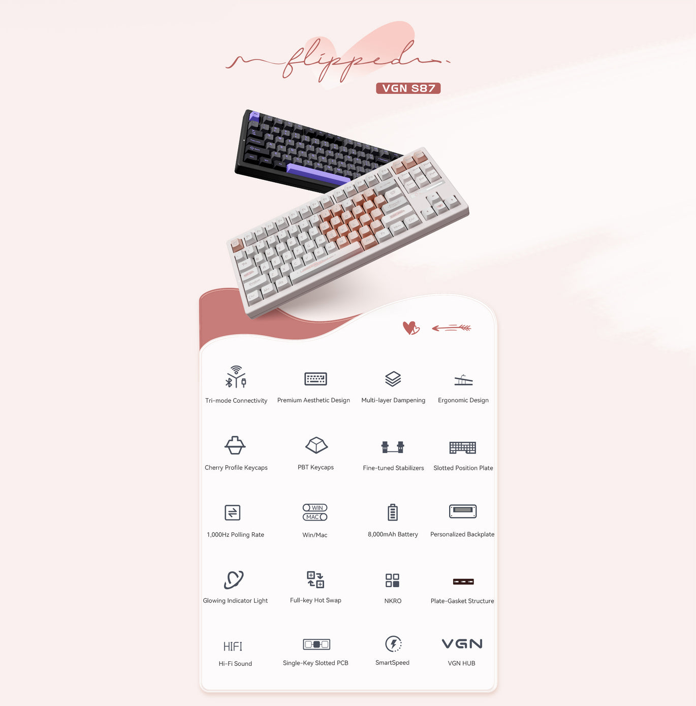 VGN S87 Wireless Mechanical Gaming Keyboard