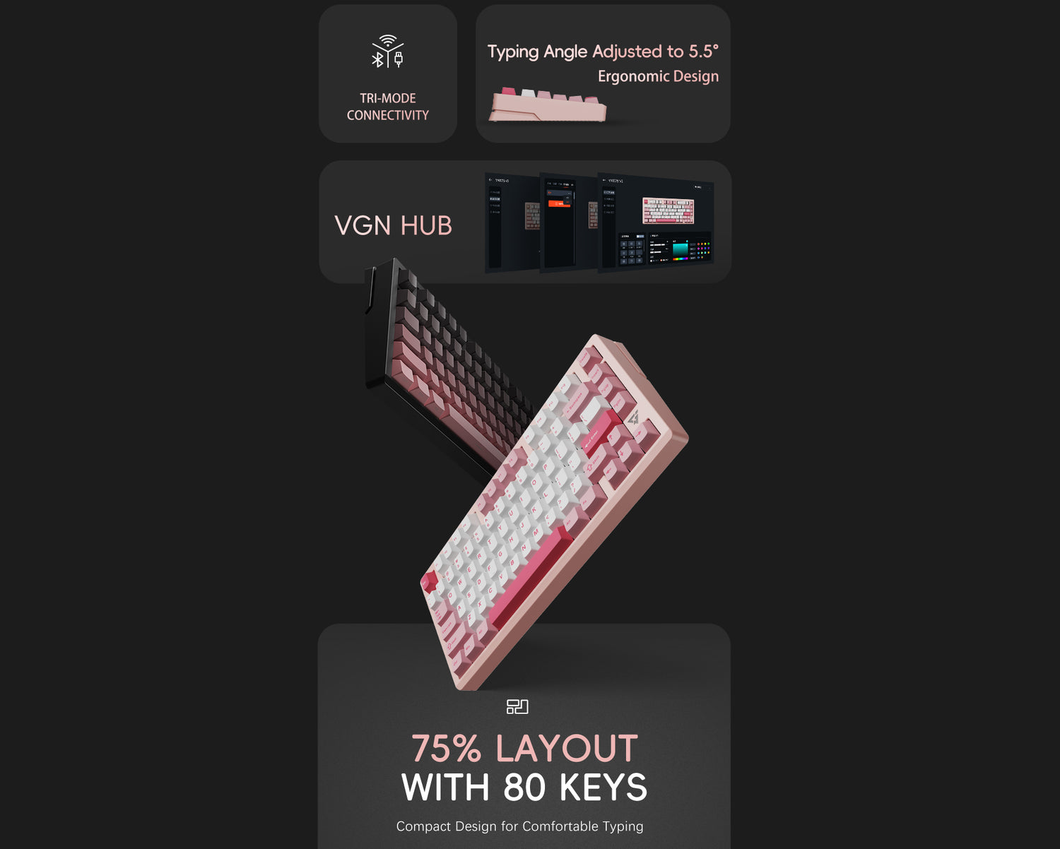 VGN VXE75 V2 Wireless Aluminum Mechanical Keyboard