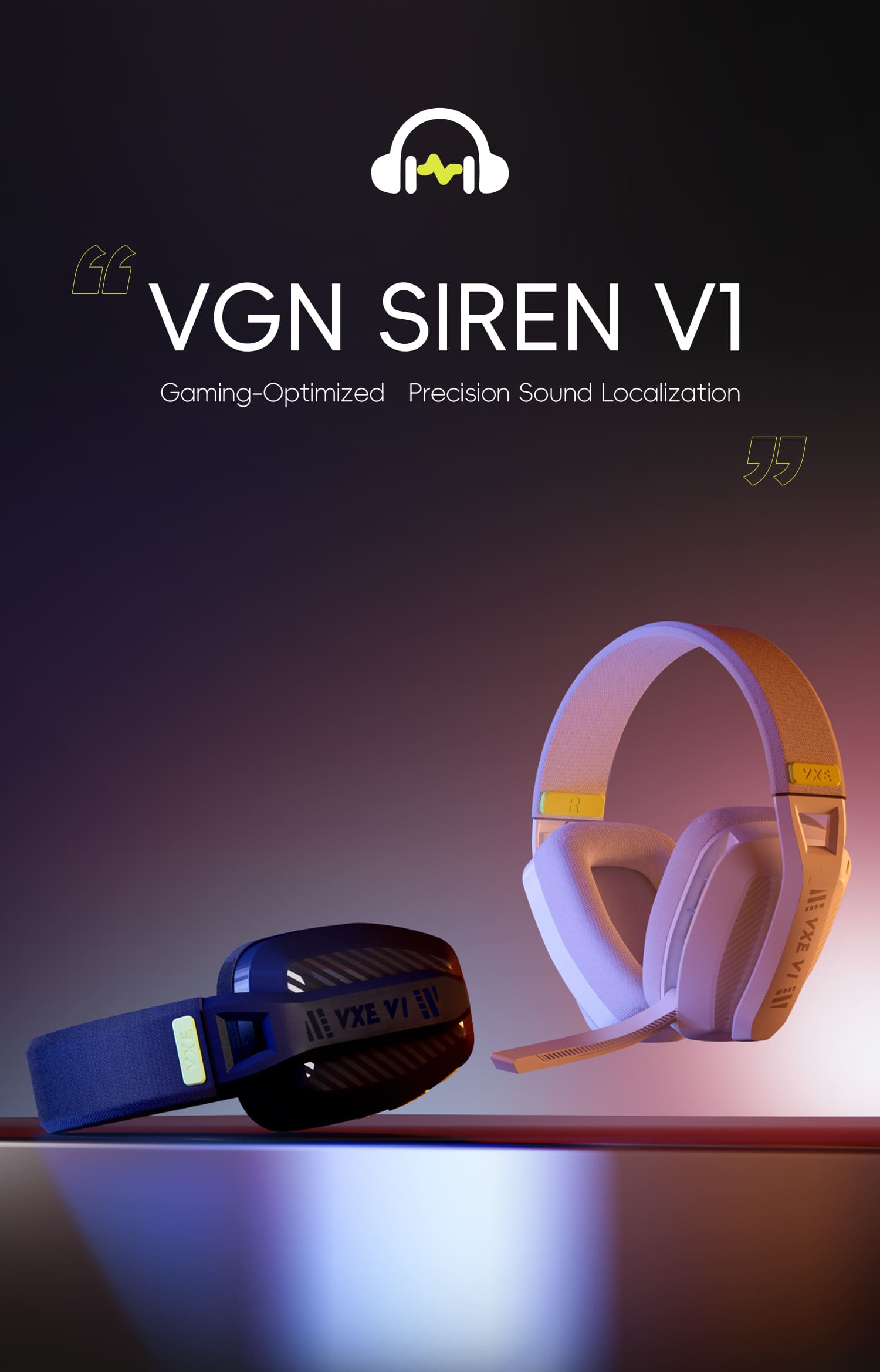 VGN VXE Siren V1 Tri-Mode Lightweight Gaming Headset