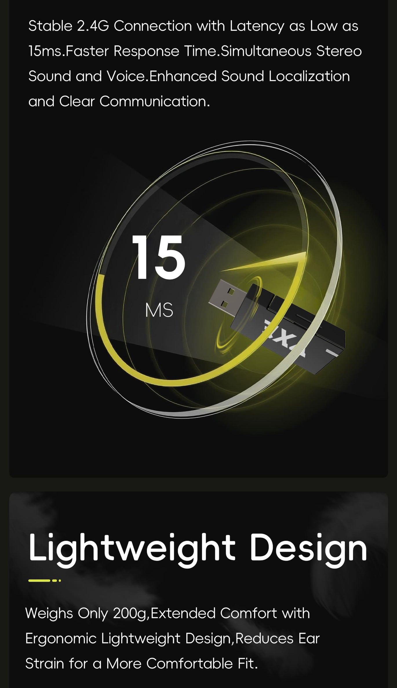 VGN VXE Siren V1 Tri-Mode Lightweight Gaming Headset