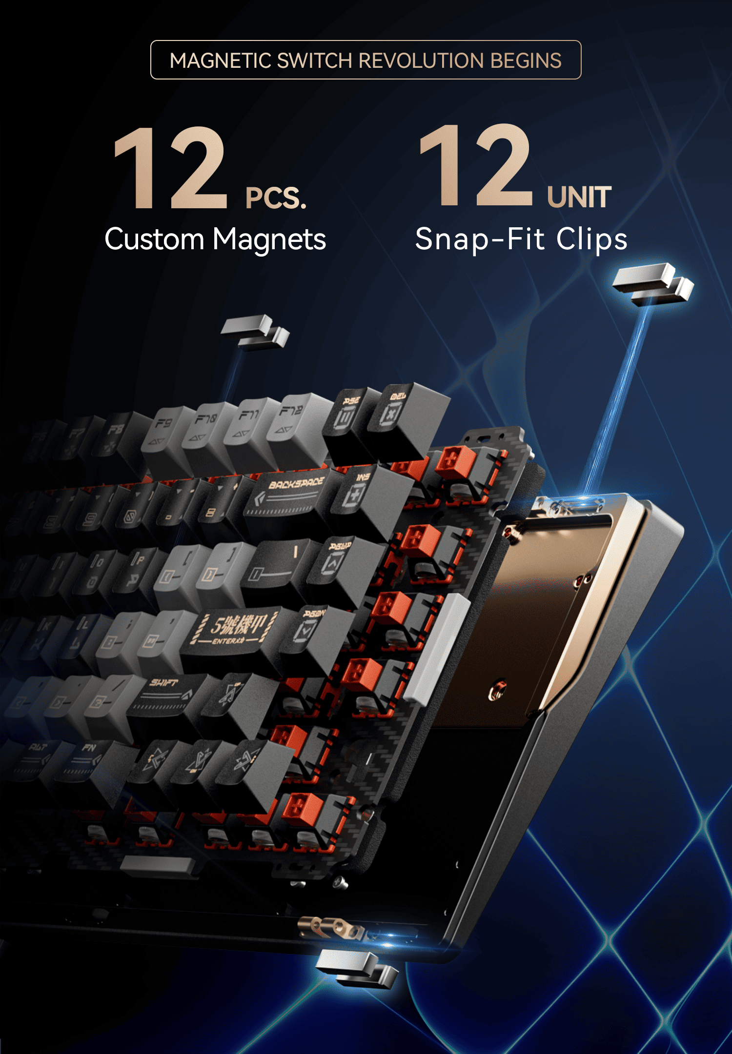 VGN FLASH 75HE Aluminum Magnetic Switch Keyboard