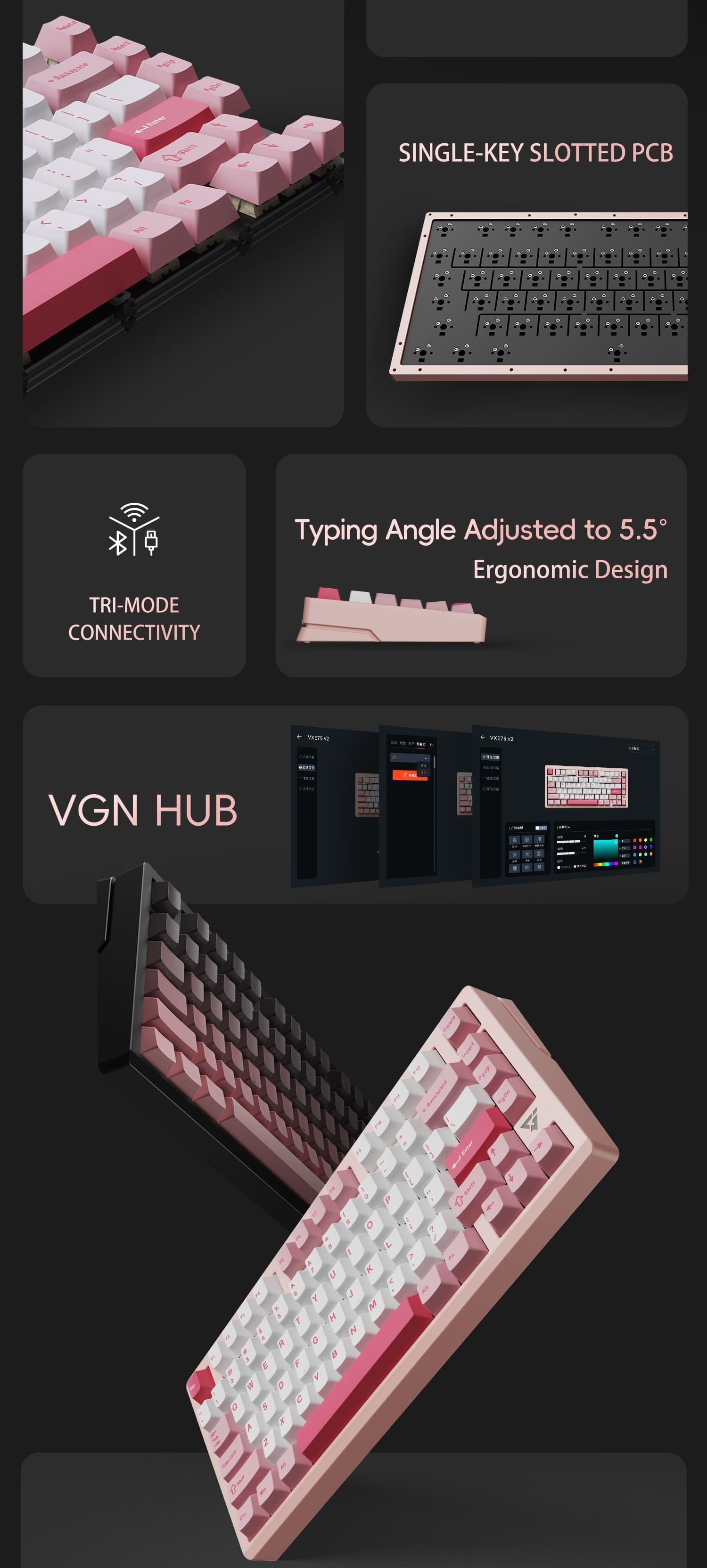 VGN VXE75 V2 Wireless Aluminum Mechanical Keyboard