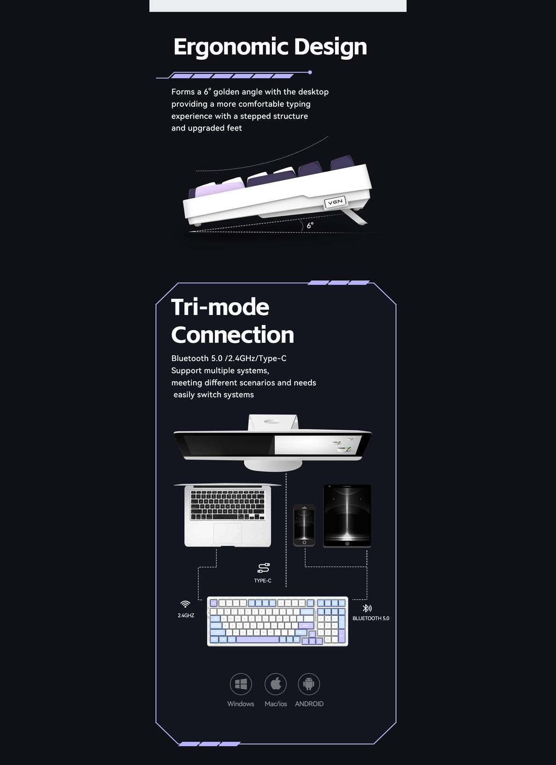 VGN V98 Pro V2 Wireless Mechanical Keyboard