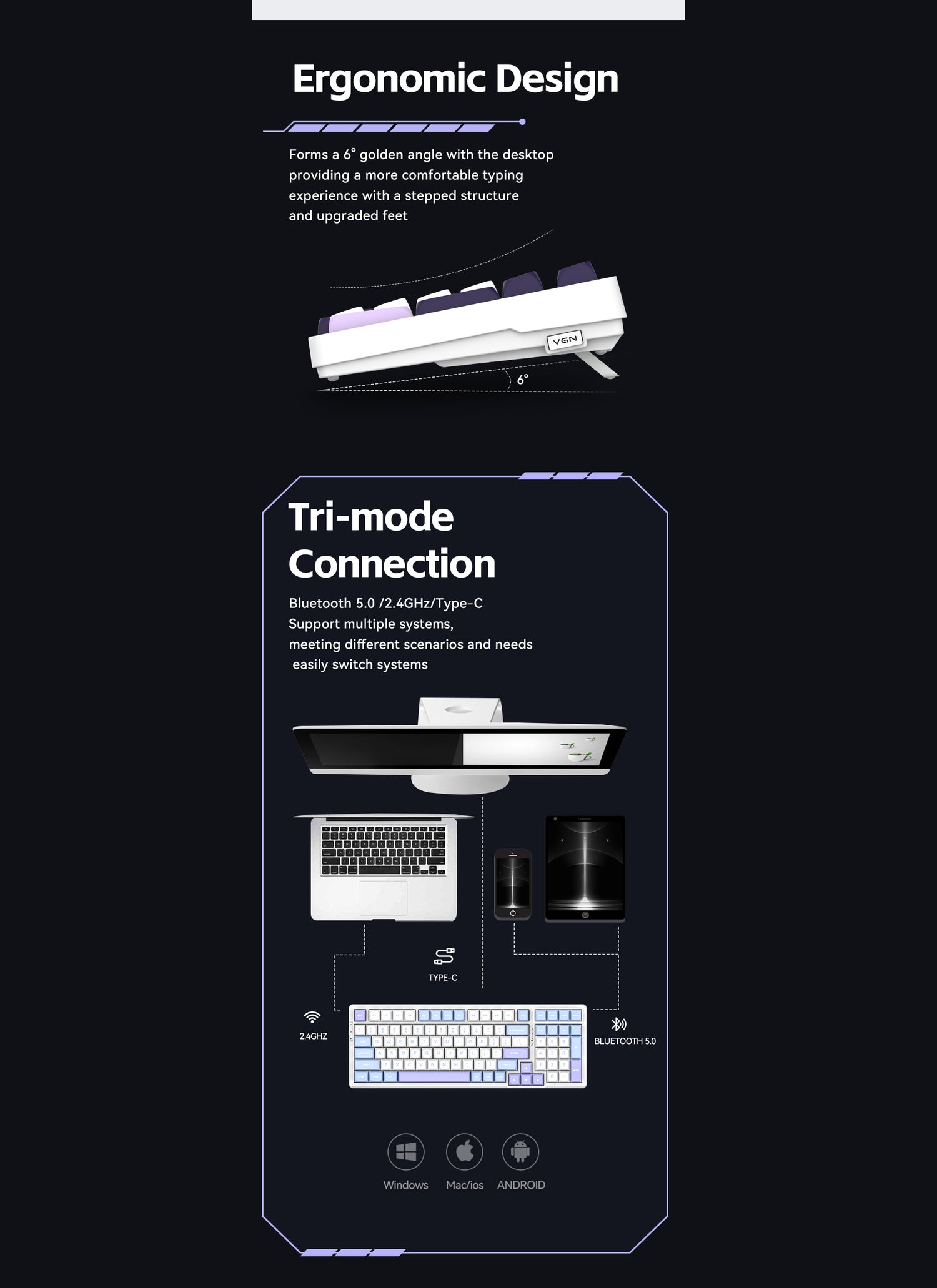 VGN V98 Pro V2 Wireless Mechanical Keyboard